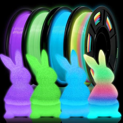 yousu 1 75mm 3d printer filament bundle glow in the dark