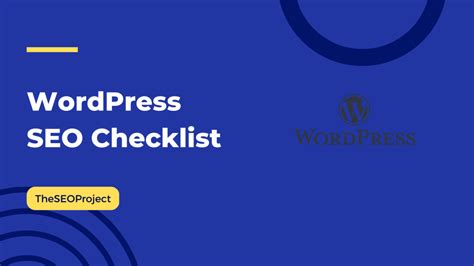 Wordpress Seo Checklist 2025 The Ultimate Guide