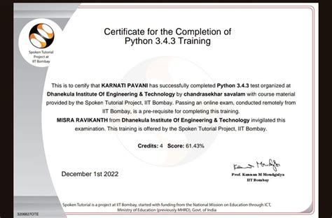 Pavani Karnati On Linkedin Python Iitbombay Spokentutorial