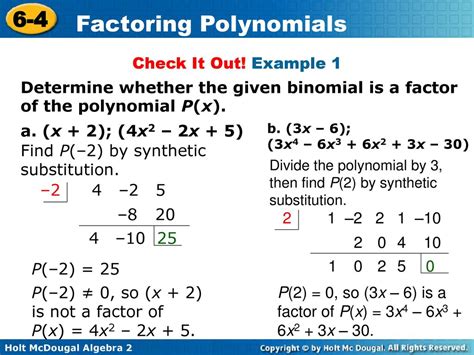 Factoring Polynomials Ppt Download