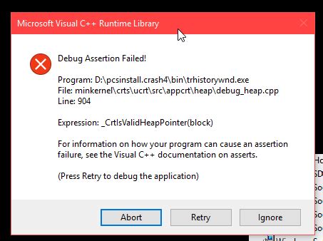 C Debug Assertion Failed Invalid Heap Pointer After VS Upgrade Stack Overflow