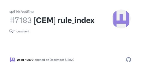 Cem Ruleindex · Issue 7183 · Sp614xoptifine · Github