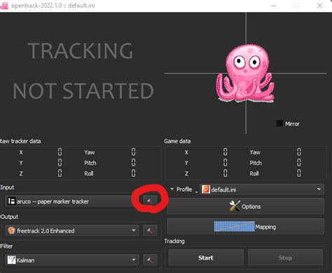 Aruco Tracker Settings Button Crashes Program · Issue 1542 · Opentrack