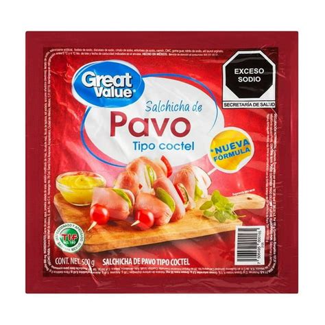 Salchicha De Pavo Great Value Botanera 500 G Walmart En Línea