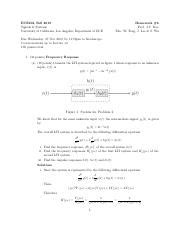 HW6 Solution Pdf ECE102 Fall 2019 Signals Systems University Of California Los Angeles
