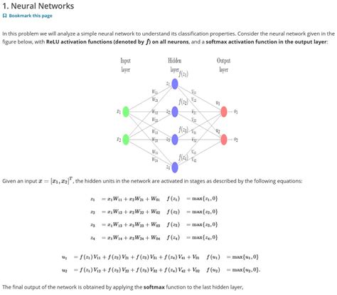 1 Neural Networks Bookmark This Page In This Problem