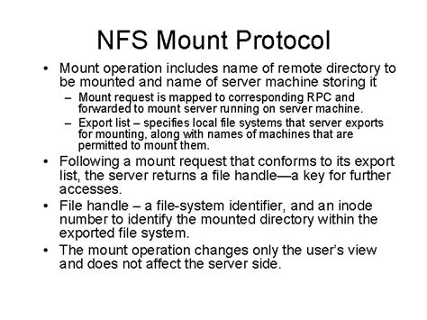 NFS The Sun Network File System NFS An