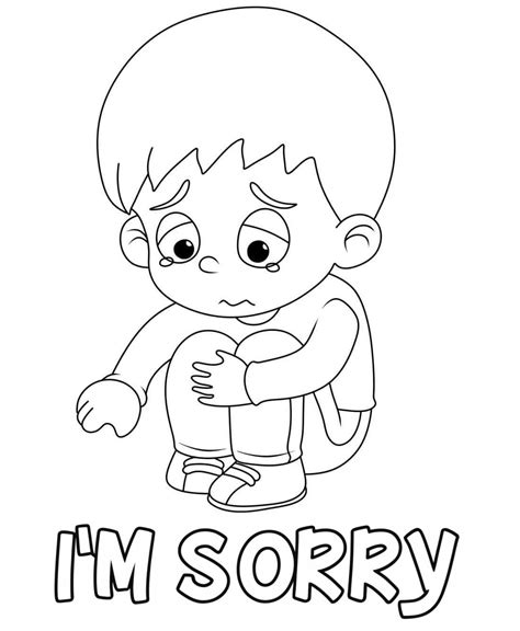 Hello Kitty Saying Im Sorry Coloring Pages 2025
