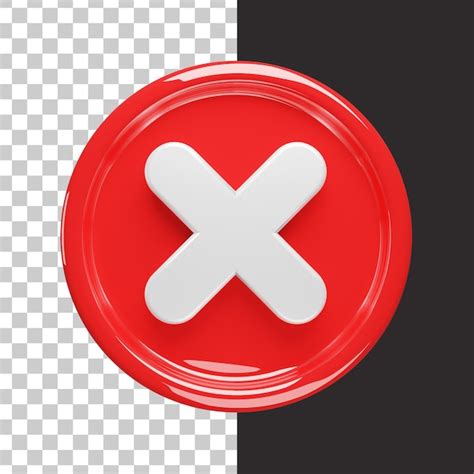 Premium Psd Cross Icon In 3d Rendering