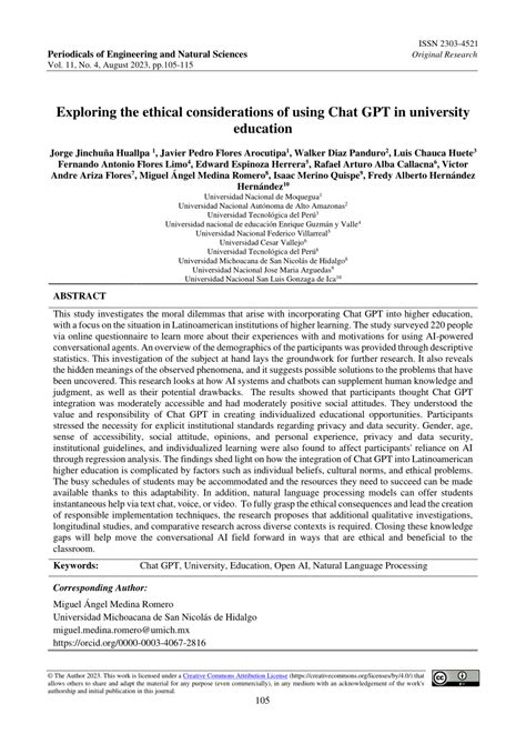 Pdf Exploring The Ethical Considerations Of Using Chat Gpt In University Education