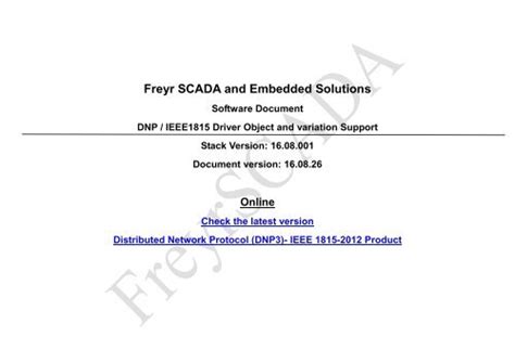 Dnp3 Protocol Outstation Server And Client Master Object Variation