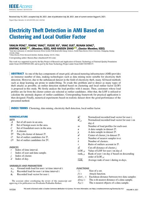 Electricitytheftdetectioninamibasedonclusteringandlocal