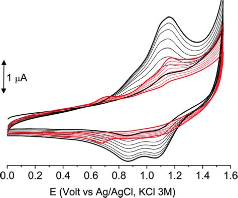 The first cycles in the cyclic voltammetry of diluted ⁴ M Download Scientific