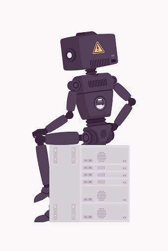 Robot Friend Ai Technology Chat Bot Computer Assistant Sitting Rear