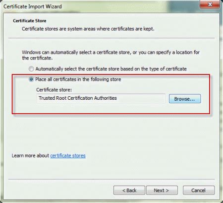 The Security Certificate Is Not From A Trusted Authority