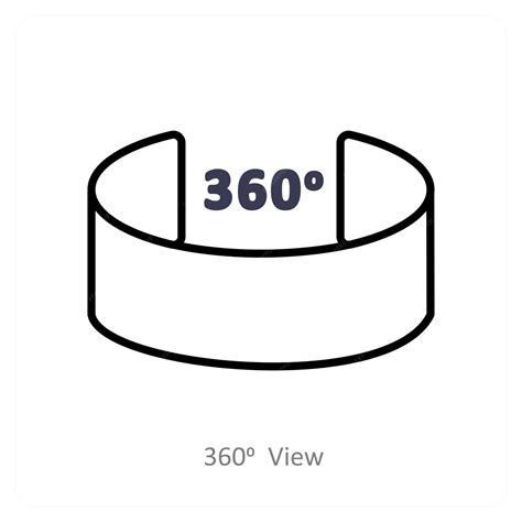 Premium Vector 360 View And View Icon Concept