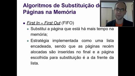 SO Memória Virtual Algoritmo FIFO para substituição de páginas YouTube
