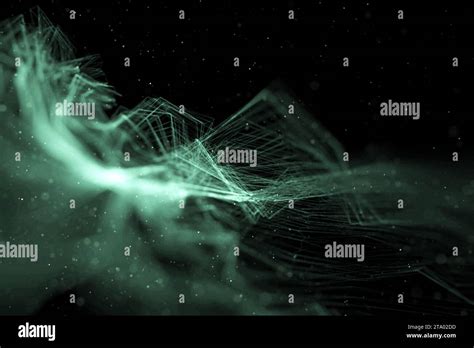 abstract stream array colorful glitter sparkle green lines with