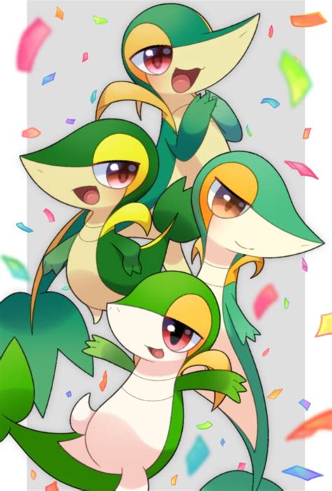 Reclusi0n Snivy Nintendo Pokemon Highres Brown Eyes Gen 5 Pokemon