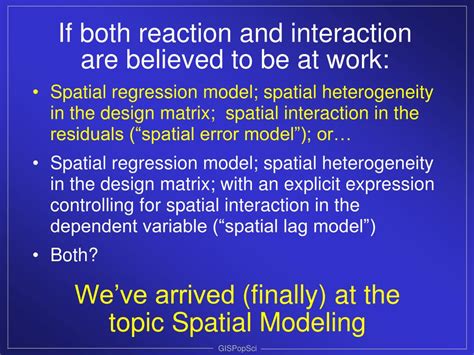 Ppt Advanced Spatial Analysis Spatial Regression Modeling Powerpoint