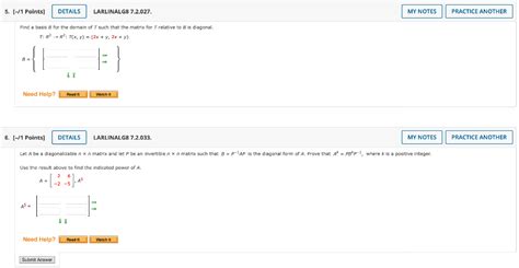 Solved Find A Basis B For The Domain Of T Such That The Chegg Com