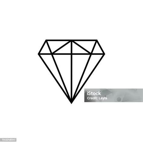 다이아몬드 라인 아이콘 윤곽 벡터 기호 흰색 절연 선형 스타일 그림 보석 상징 로고 그림입니다 편집 가능한 스트로크 픽셀 퍼펙트