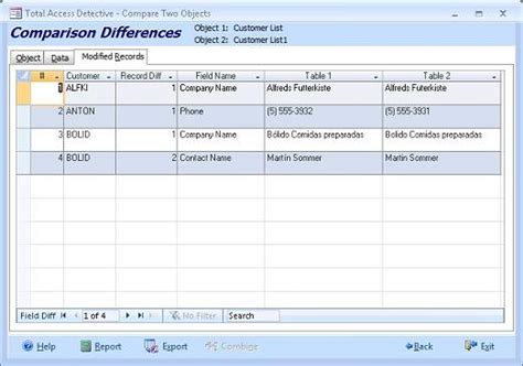 Compare Two Microsoft Access Queries For Design And Data Differences
