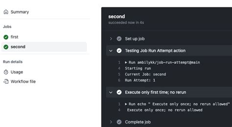 Job Run Attempt Actions GitHub Marketplace GitHub