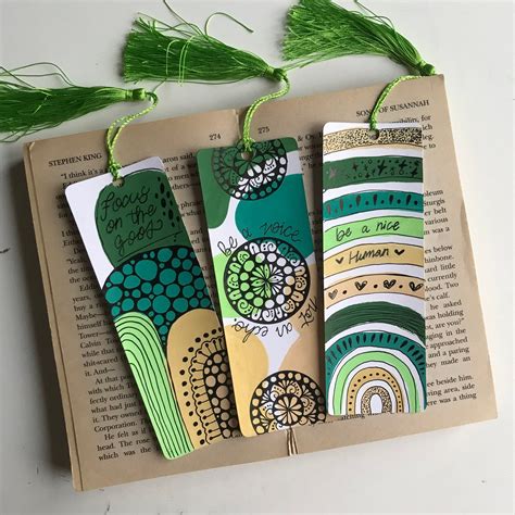 Mandala Bookmark Set Of 3 Handmade Bookmarks Diy Bookmarks Handmade