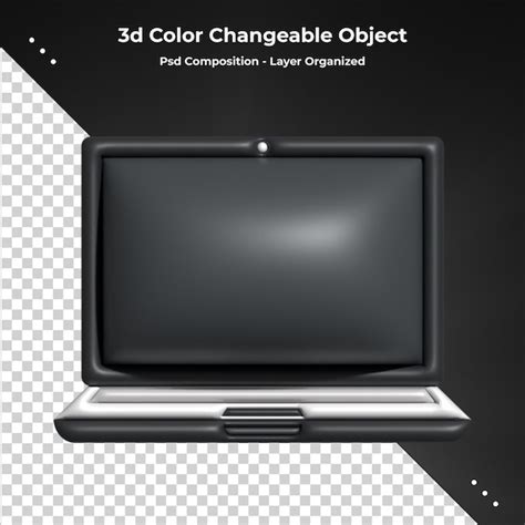 데스크톱 컴퓨터 화면 노트북 및 키보드 장치 3d 렌더링 프리미엄 Psd 파일