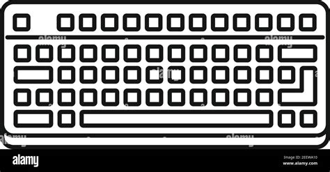 Button Keyboard Icon Outline Style Stock Vector Image Art Alamy