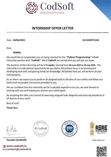 Internshipjourney Firstinternship Codsoft Pythonprogramming Learningbydoing Codingjourney