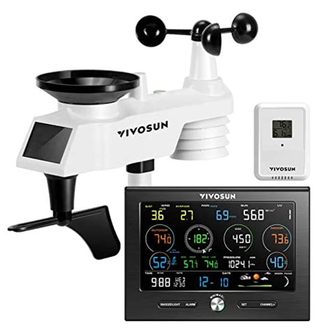 vivosun wi fi weather station with outdoor sensor 18 in 1 weather
