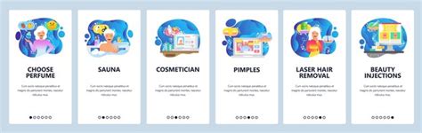 Premium Vector Mobile App Onboarding Screens Beauty Salon Spa Beauty