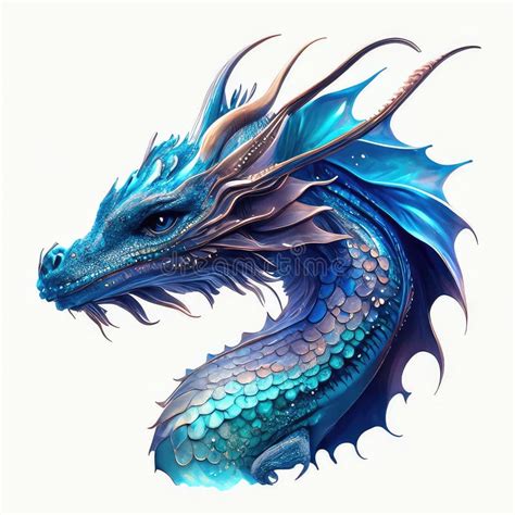 Water Dragon Majestic Dragon Clipart Mythical Power In Art Stock Illustration Illustration