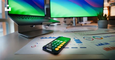 두 대의 컴퓨터 모니터 옆 책상 위에 놓인 리모컨 사진 Unsplash의 무료 모니터 이미지