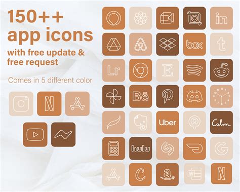 Ios App Icon Brown Aesthetic Ios App Icon Nude Brown Ios App Icon Packs Natural Tone