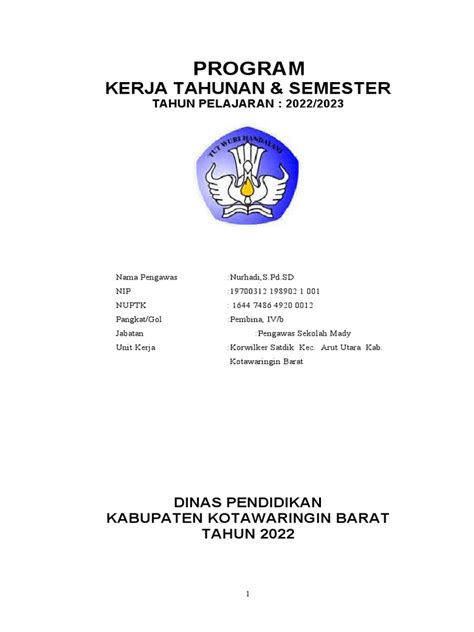Program Kerja Tahunan Semester Pengawas Sekolah Revisi Pdf