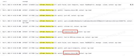 Help Request K8s Discovery Return Errorlog `informerfactorylua317