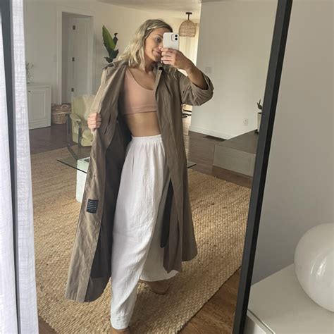 Vintage London fog trench coat buttery suede feel on... - Depop
