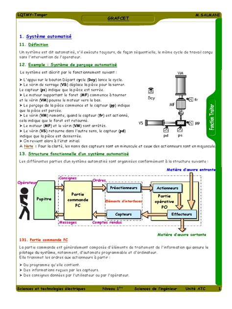 Grafcet Pdf Pdf Capteur Automate Programmable Industriel