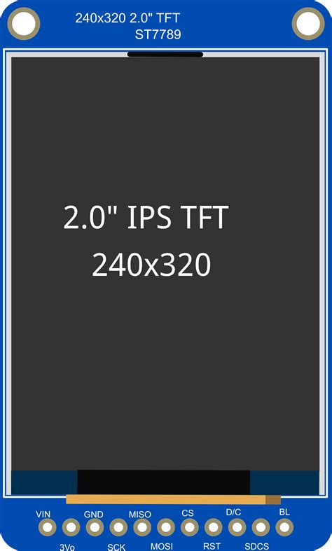 How To Use Adafruit 2 0 Inch 240x320 Ips Tft Pinouts Specs And Examples Cirkit Designer