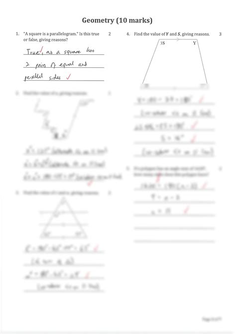 Solution Geometry Area And Volume Fractions And Percentages Equations