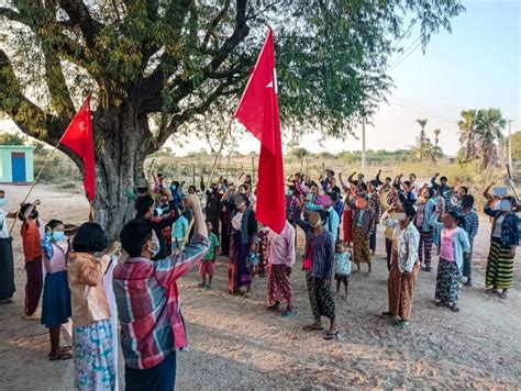 လက်ပံတောင်းတောင်ဒေသ လူထု သပိတ် စစ်ကြောင်း အကြမ်းဖက် စစ်ကောင်စီ ဖြုတ်ခ