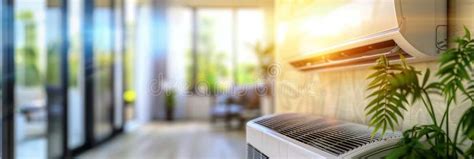 Realistic Split System Ac Mockup For Home And Office Climate Control