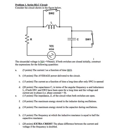 Solved Series RLC Circuit Consider The Circuit Shown In T Chegg