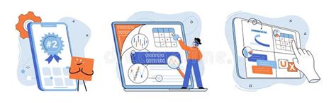 Application Testing Metaphor Vector App Test Rehearsal Stage Before