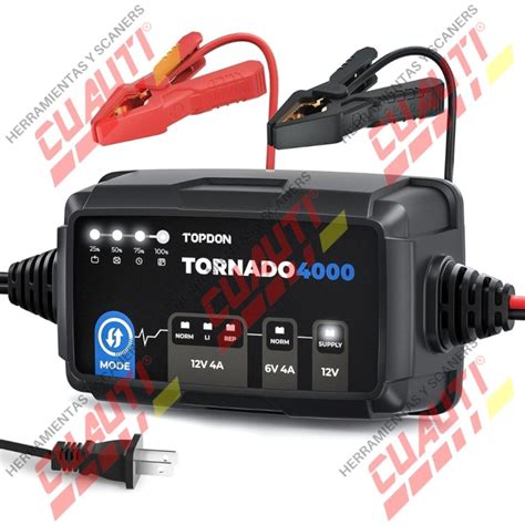 Cargador De Baterias Automotriz De 4 Amperes MÁximo 6 Y 12 V Topdon