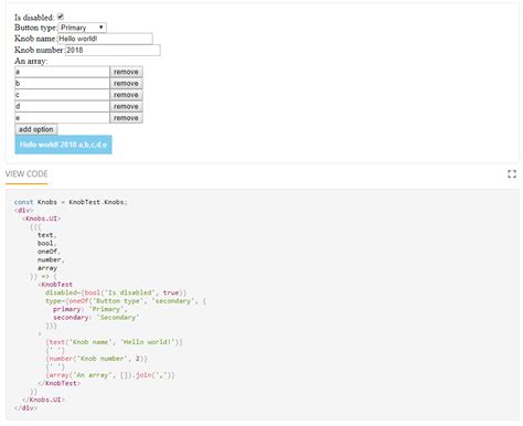 Knobs Support Issue Styleguidist React Styleguidist Github
