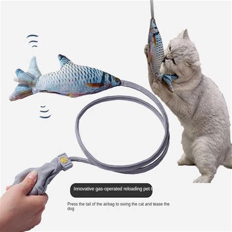 고양이 물고기 장난감 훈련 시뮬레이션 점프 물고기 퍼즐 인터랙티브 장난감 새끼 고양이 놀이 봉제 장난감 개박하 씹기 방지 장난감 Aliexpress